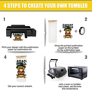 AGH 25 Pack Sublimation Glass Blanks with Bamboo Lids and Straws 25 oz Frosted Sublimation Glass Cups Straight Skinny Sublimation Beer Can Glass Tumbler for Iced Coffee, Juice, Soda