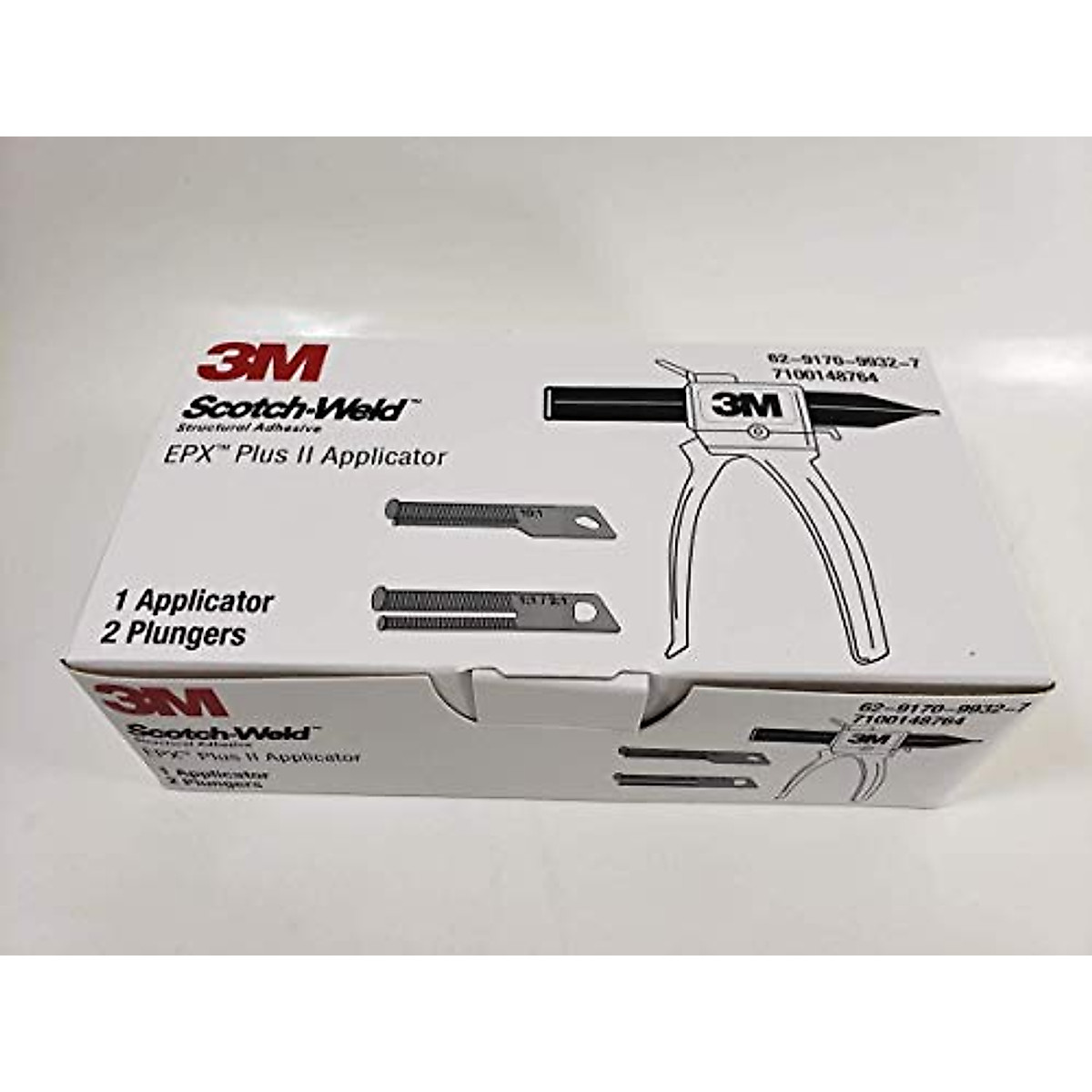 3M Scotch-Weld EPX Plus II Applicator #01001, 2 Plunger for 48mL & 50mL, 1 Applicator