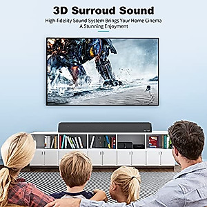 Bestisan TV Speaker, Sound Bar for TV with Bluetooth, Optical, HDMI-ARC and AUX Connectivity,34 inch 100W, Includes Remote Control