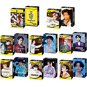 8 Pack/240 Pcs BTS Merchandise Lomo Card KPOP Photocards Butter Greeting Card with Postcards Box