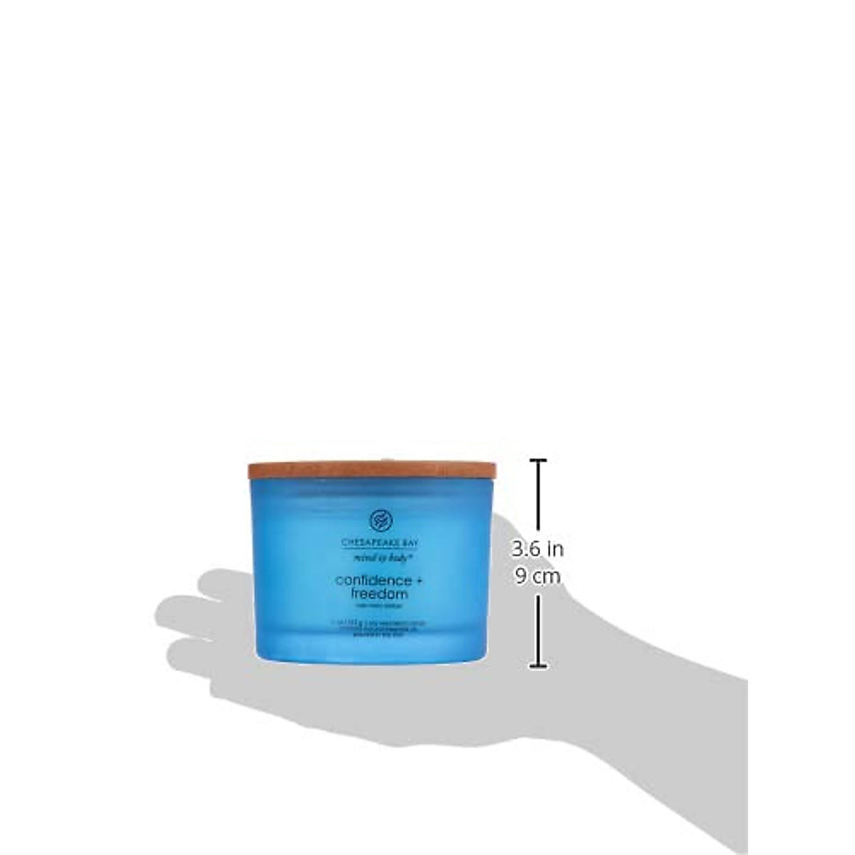 Chesapeake Bay Candle Scented Candle, Confidence + Freedom (Oak Moss Amber), 3-Wick Coffee Table Jar, Blue