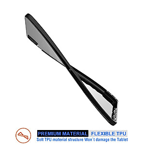 Puxicu Case for iPad Pro 11" 2022&2021, Slim Design Matte TPU Rubber Soft Skin Silicone Protective Cover for iPad Pro 11-inch (3rd&4rd Gen) Tablet - Black