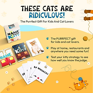 Name That Kitty - Cat Card Game for Kids 8-12 is Great for Cat Crafts, Cat Games, and Cat Memory Fans! Fun for Families, 9-Year-Old Girl Gifts, Cat Toys for Kids, or Cat-Themed Toys for Girls 6-8