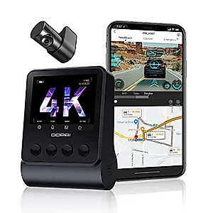 DDPAI Dash Cam Front and Rear 4K, Cam Car Camera with 2160P Front +1080P Rear, Built-in WiFi GPS, Dual Dash Camera for Cars, Night Vision,Parking Monitor,Support 128GB max, Z50