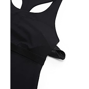 CRZ YOGA Butterluxe Workout Tank Tops for Women Built in Shelf Bras Padded - Racerback Athletic Spandex Yoga Camisole Black Small
