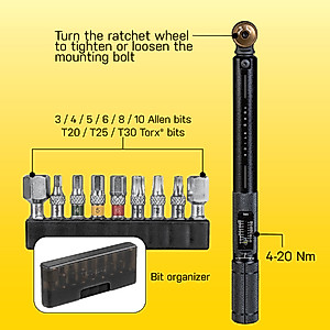 Topeak Torq Stick 4-20Nm (4-20Nm, 9 Tool Bits)