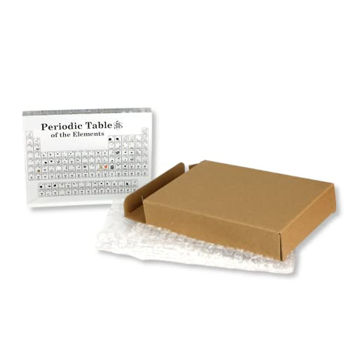 Periodic Table with Real Elements Inside | Element Display in Acrylic Stand, Perfect Gift for Students, Teachers, Scientists, Adults, and Children | 4.5” x 6”