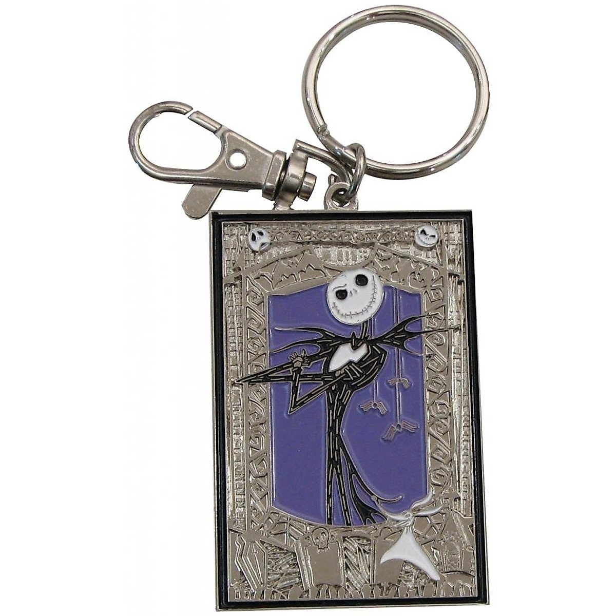 Nightmare Before Christmas Jack Skellington and Zero Pewter Keychain