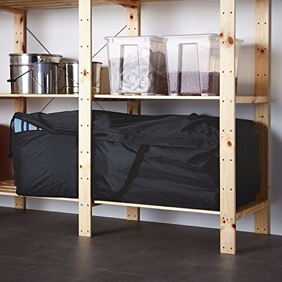 SELUGOVE Outdoor Cushions Storage Bag for Patio Furniture Storage Cushion Christmas Tree Bag Waterproof (48" W x 15" D x 22" H) with Zipper and Handle