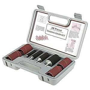 125 Speed Drum Sander Kit, Spindle Sanding Drum Sander Tool Kit Set with Case for Drill Press, for Sanding Contours, Flexible Shaft, Home Improvement