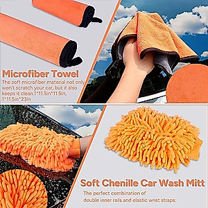 MateAuto Car Cleaning Kit Interior with Windshield Cleaning Tool, Car Care Supplies, Car Wash kit for Dashboards, Air Vents, Windows, Bodywork and Carpet