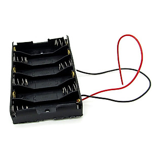6 AA 6-AA 9V Battery Holder Enclosure Case Box with Connector Cable