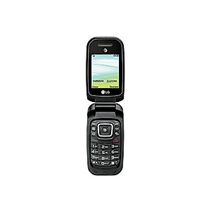 LG B470 AT&T Prepaid Basic 3g Flip Phone, Black - Carrier Locked to AT&T