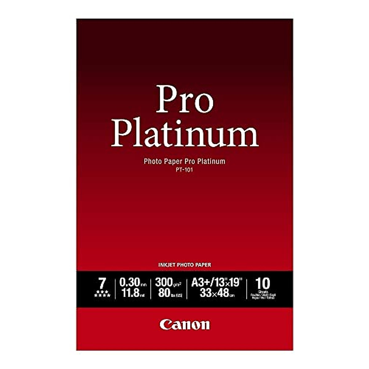 Canon 2768B018 Photo Paper Pro Platinum, 13 x 19 Inches, 10 Sheets