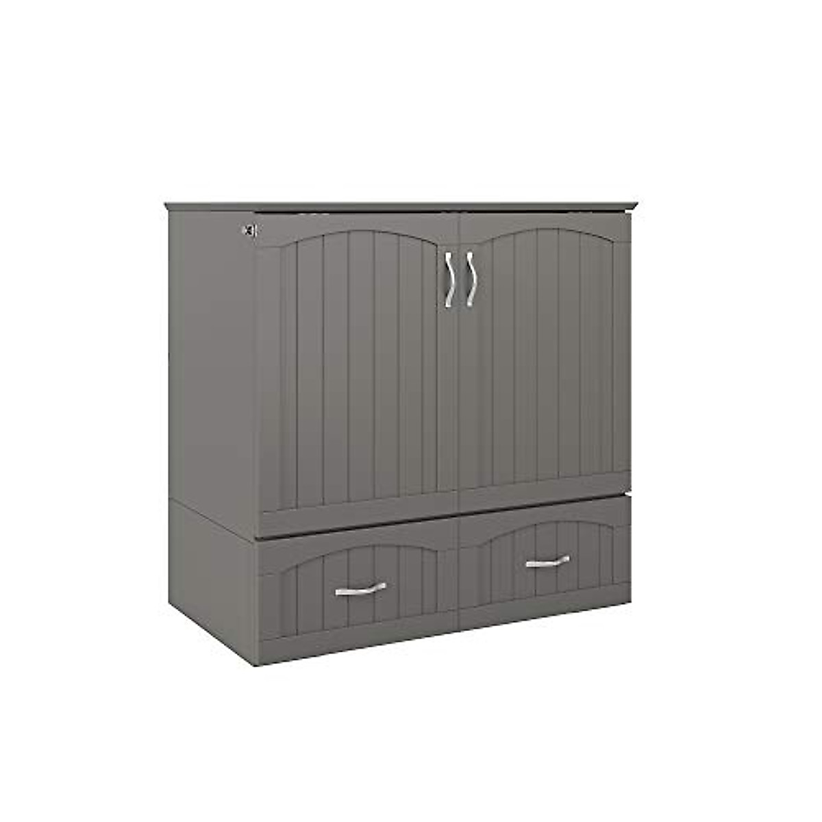 AFI Southampton Murphy Bed Chest with Charging Station, Twin XL, Grey