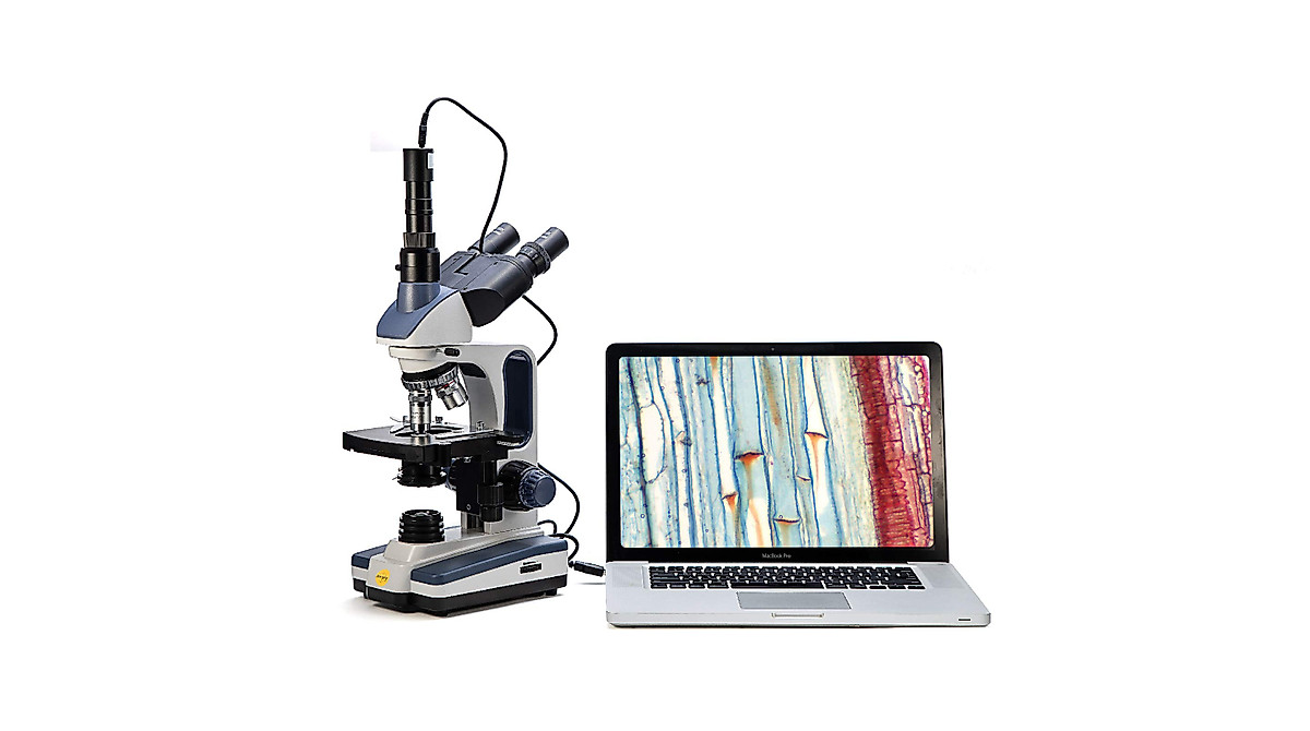 Swift SW350T Trinocular Microscope - 40X-2500X Magnification for ...