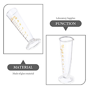 TEHAUX Graduated Cylinkers, 10ml Glass Measuring Cup Liquid Measuring Cup Multifunctional Measuring Beaker Measure Cups Easy to Read Graduated Cup with Scale for Laboratory