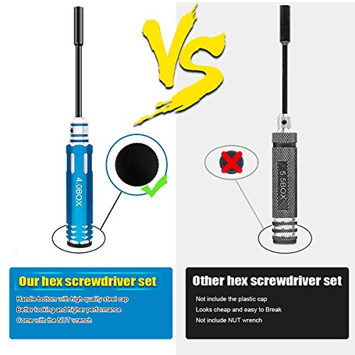 RC Hex Screwdriver Tool Kit - 24PCS Hex Nut Drivers Phillips Screwdriver Allen Wrench with Pliers Wrench Body Reamer Stand Tools for Rc Car DJI Drone Traxxas Boat Quadcopter Helicopter