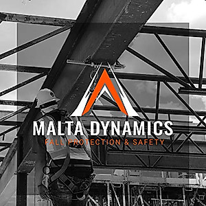 Malta Dynamics Tool Tether Lanyard with Carabiner Attachment, 53" Expansion, Adjustable Loop End (1 Pack)