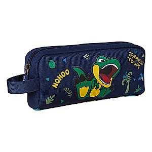 NOHOO Pencil case, funny Animal Print Pencil bag for kids, Large Lightweight Portable pencil pouch with Zipper for Girls Boy Students Teens Adults School office Travel Holder Box -Dinosaurs