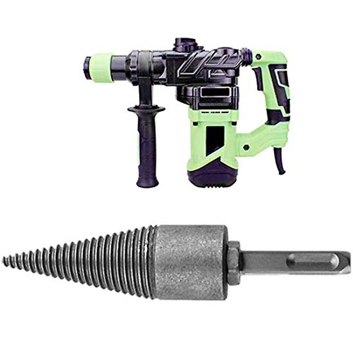 Firewood Log Splitter Drill Bit, Wood Splitter Drill Bits, Heavy Duty Drill Screw Cone Driver for Hand Drill Stick (Square Shank)