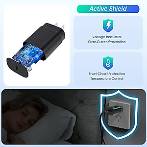 10FT Long Samsung Charger Fast Charging Cord & 2Pack 25W USB-C Super Fast Charging Black PD/PPS Wall Charger Type-C Block for Samsung Galaxy S23/S22/S22 Ultra/S22/S21/Note20/iPhone 15/Plus/Pro/Pro Max