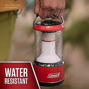 Coleman 1000 Lumens LED Water-Resistant Outdoor Camping Light Lantern with 4 Lighting Modes, and BatteryGuard Protection Technology, Green (3 Pack)