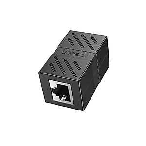 UGREEN RJ45 Coupler Ethernet Extender 1000Mbps, Cat7 Cat6 Cat5e 328ft Ethernet Cable Extender Ethernet Adapter, LAN Connector in Line Coupler Female to Female Black