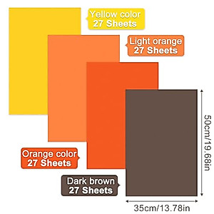 NEBURORA 108 Sheets Autumn Gift Wrap Paper Orange Brown Yellow Tissue Paper Fall Tissue Bulk for Thanksgiving Day Birthday Holiday Presents Packaging and Fall Theme Party Decoration