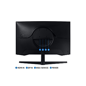 SAMSUNG 32" Odyssey G55A QHD 165Hz 1ms FreeSync Curved Gaming Monitor with HDR 10, Futuristic Design for Any Desktop, LS32AG550ENXZA