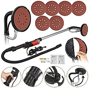 ZENY 800W Electric Drywall Sander Adjustable Variable Speed w/ 6 Sand Pads