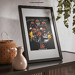 Ikonic Fotohaus Joe Burrow Ja'Marr Chase Mixon Gunter Hubbard McPherson Signed Photo Autograph Print Wall Art Home Decor