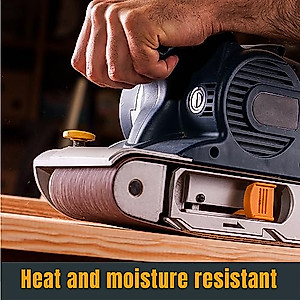 POWERTEC 110010 4 x 24 Inch Sanding Belts 120 Grit Aluminum Oxide Belt Sander Sanding Belt Sandpaper For Oscillating Belt and Spindle Sander – Pack of 10