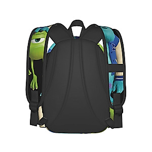 MAIMATIEKE Anime Monsters, Inc Backpack Colorful Travel Laptop Backpack Business Daypack Adjustable Shoulder Strap Bookbag For Teen Boys And Girls, Black, One Size