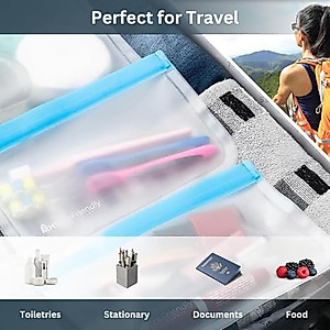 MHSEcoFriendly Meal Prep Storage Kit - 15 Reusable Freezer Bags, Baggy Rack, & 20 Strong Freezer Labels | BPA-Free, Leakproof, & Multipurpose Food Storage