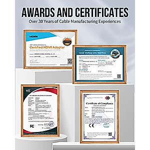 8K HDMI 2.1 Cable 3ft, TechDuck Premium Braided 28AWG High Speed 8K@60Hz 4K@120Hz/144Hz 48Gbp HDMI Cord, Dynamic HDR eARC/ARC Dolby, Certified UHD HDMI to HDMI Cable for Gaming/Monitor/Ultra HD TV