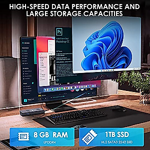 [1TB Stick PC] Mini PC Stick Windows 11 Pro,Intel Compute Stick Equipped 1TB SSD M.2 SATA 3 Storage 8GB RAM,Celeron N4020,Support Type-c PD,Auto Power on,Home/Business Small Computer