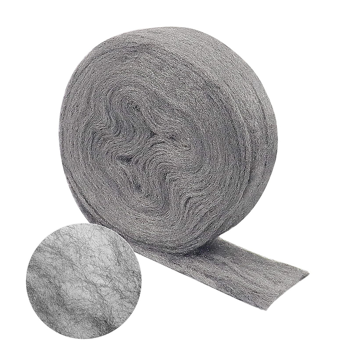 Steel Wool Roll, Flexible Stainless Steel Wool Rolls Interstice Hole Filler, Barrier Wire Mesh Hole Fill Fabric, Control Gap Filter Keep Animals Away from Holes for House Garage