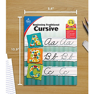 Beginning Traditional Cursive Handwriting Workbook for Kids, Handwriting Practice for Cursive Alphabet and Numbers (Learning Spot)