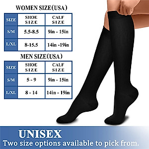 CHARMKING Compression Socks for Women & Men Circulation (3 Pairs) 15-20 mmHg is Best Athletic for Running, Flight Travel, Support, Cycling, Pregnant - Boost Performance, Durability (S/M, Multi 55)