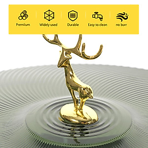 SHERCHPRY Snack Serving Tray with Lid Divided Candy Nut Serving Container Round Appetizer Tray Dried Fruit Storage Box for Home Party