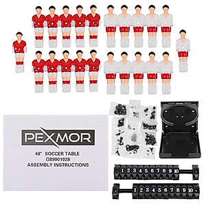 ZLLD 48in Football Table with Plastic Cup Holder, Arcade Table Soccer for Home, Game Room(Log Color)