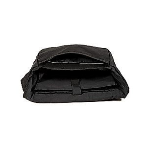 DIME BAGS Voyage Messenger Over the Shoulder Hemp Bag with Padded Pouch for Laptop Computer (Black)