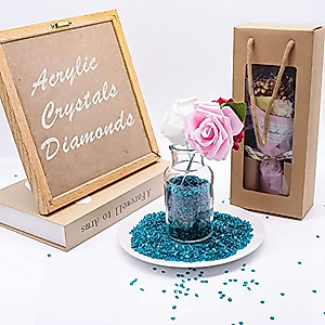 Miraise 10000 Acrylic Crystals Diamonds Confetti Scatter Crystals Wedding Scatter Table Home Decoration 4.5mm (Teal Blue)…