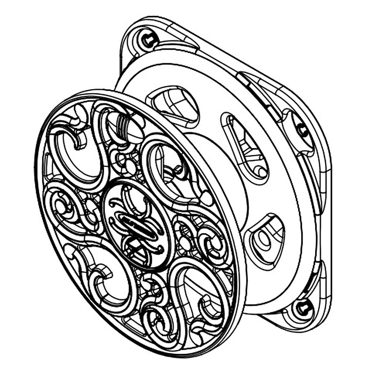 Suncast Sidewinder Side Scroll 60 Foot Hose Capacity Resin Decorative Wall Mount Hose Reel, Bronze (4 Pack)