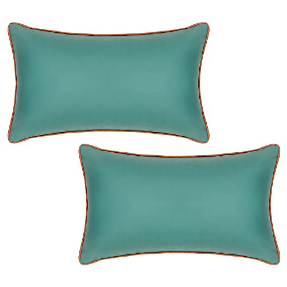 howdy deco Silicone Waterproof Lumbar Pillow Covers for Summer Outdoor Fadeproof Rectangle Pillowcase Durable Cushion Sham Decorative for Garden Patio Tent Balcony Bench Sofa 12x20 Inch, Dark Green