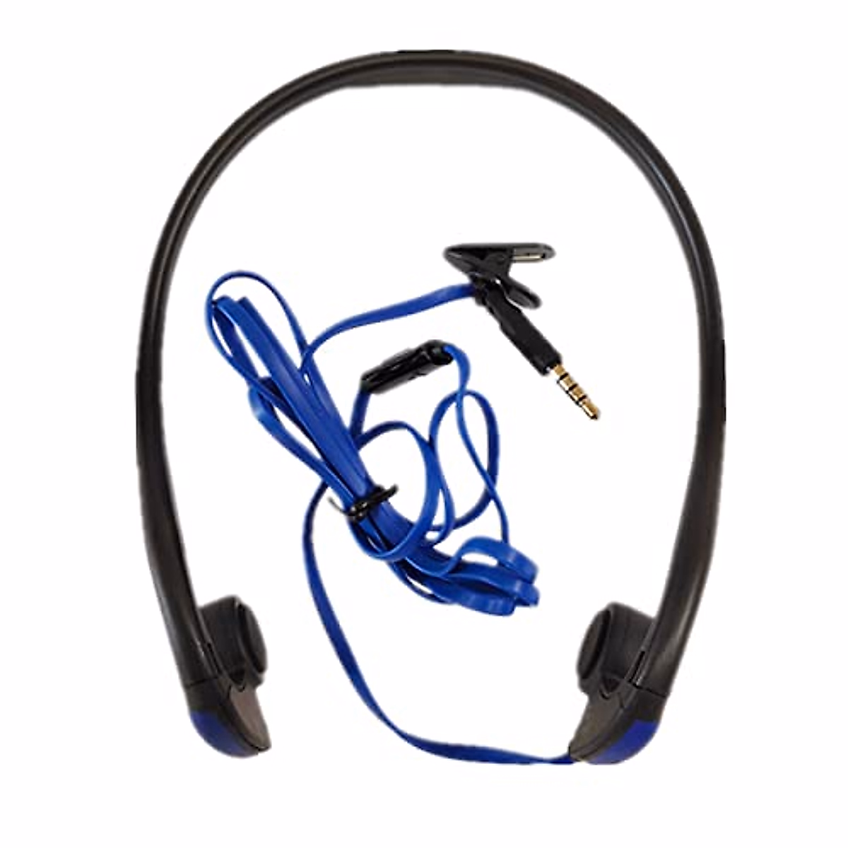 New Bone Conduction Headphones with Microphone Stereo Open-Ear Sport Headphone with Noise Reduction Microphone (Blue)