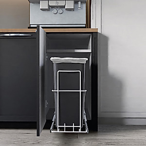 Home Zone Living 7.6 Gallon Pull Out Trash Can, Under Cabinet Design, 29 Liter Capacity