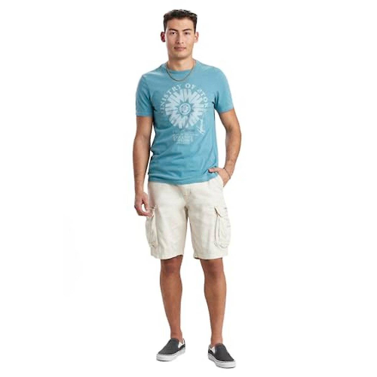 Unionbay mens Survivor Belted Cargo Short - Reg and Big & Tall Sizes,Stone,32