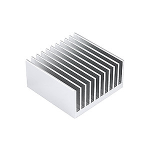 Awxlumv 4PCS Heat Sink Kit 40x40x20mm/ 1.57"x1.57"x0.79", Anodized Aluminium Heatsink Heat Sync Cooler 40mm for Cooling CPU VRM GPU Led Thermoelectric Peltier Cooler 3D Printers Stepper Motor